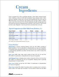 Cream Spec Sheet: | ThinkUSAdairy by the U.S. Dairy Export Council