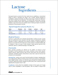 Lactose Spec Sheet: | ThinkUSAdairy by the U.S. Dairy Export Council
