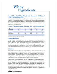 Whey Spec Sheet: | ThinkUSAdairy by the U.S. Dairy Export Council