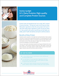 Nutrition Spotlight: U.S. Dairy Proteins: High-quality and Complete ...